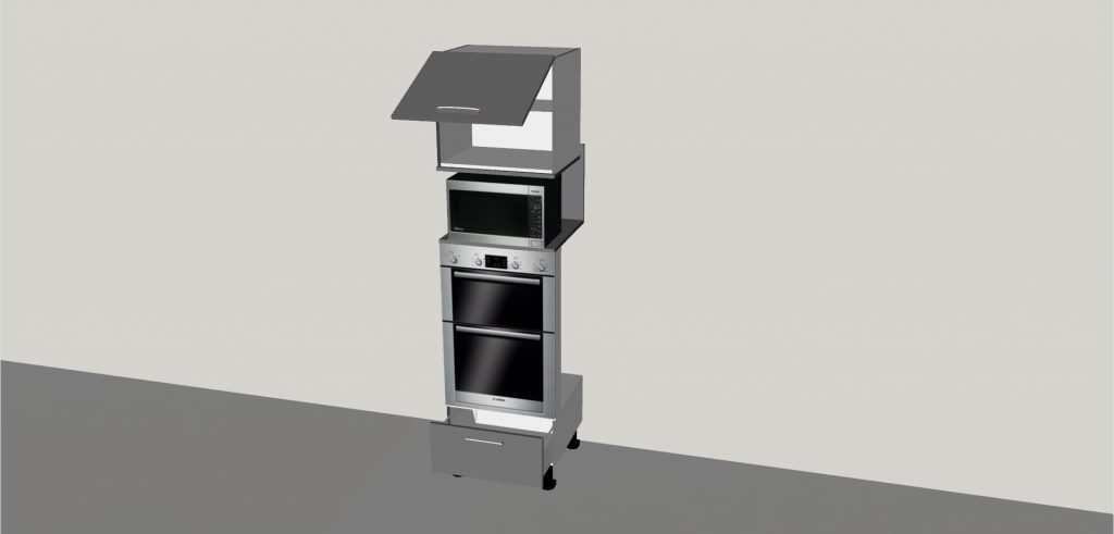 Tall double oven tower with microwave space – 1 lift door | JAG Express